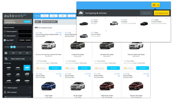 7 Reasons Your Website Should Have An Intuitive Vehicle Comparison Tool | DataOne Software